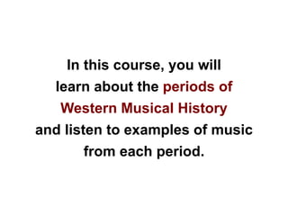 Welcome To Music 101 | PPTX