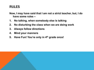 Welcome to my class! | PPTX
