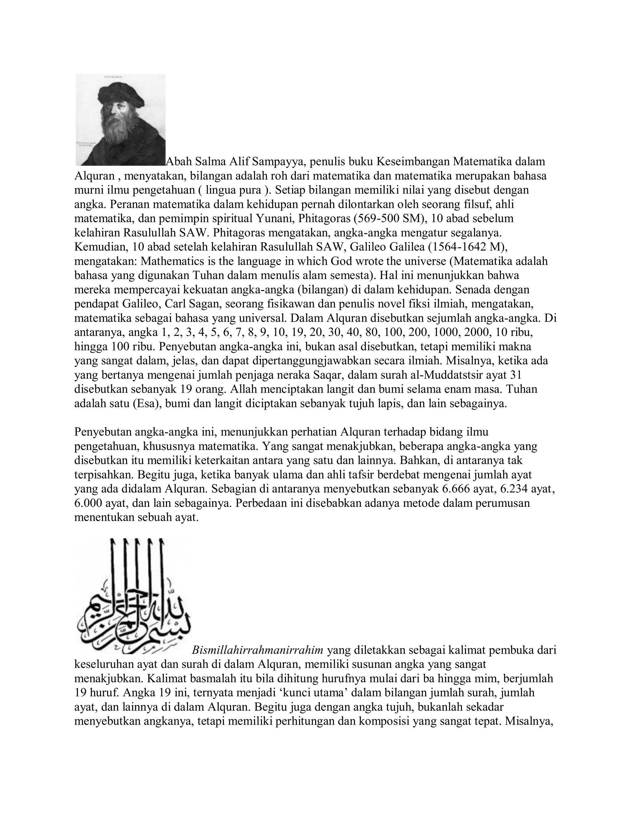 Welcome to My Incredible World Bukti Keakuratan Bilangan Dalam Al-Qur'an | PDF