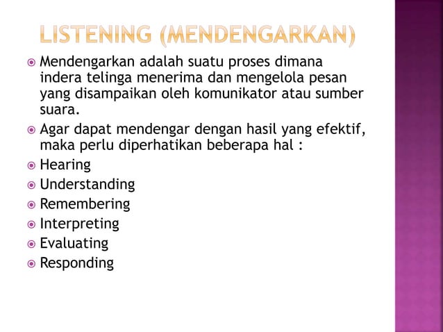 Listening in Interpersonal Communication | PPTX