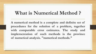 application of numerical method | PPT