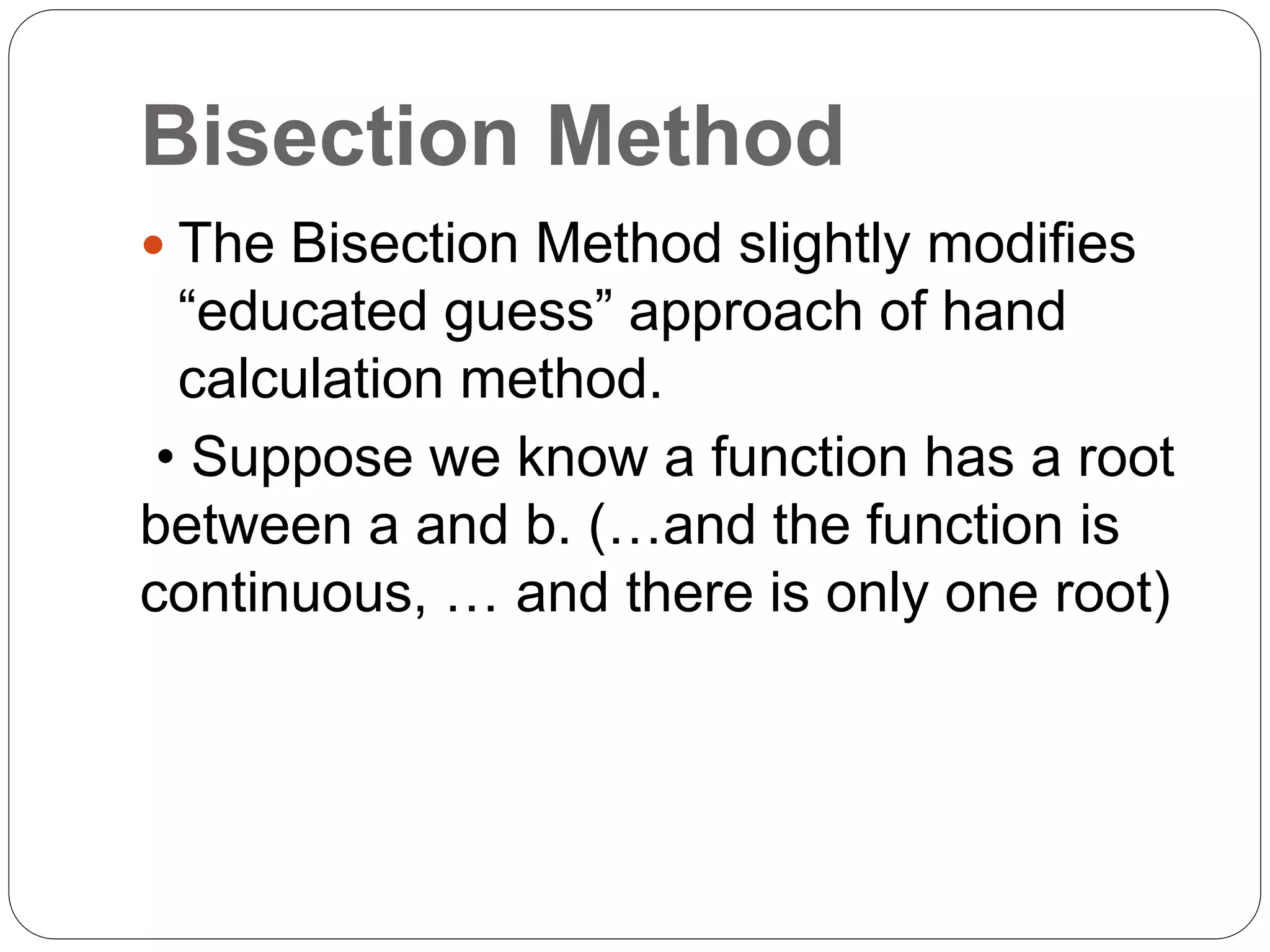 Bisection Method | PPTX