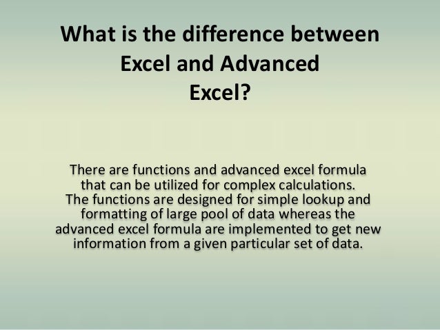 Advance excel course in pitampura | PPT