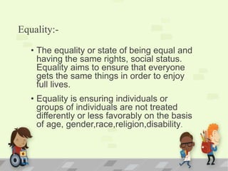 Equity and equality differences and understanding notes | PPT