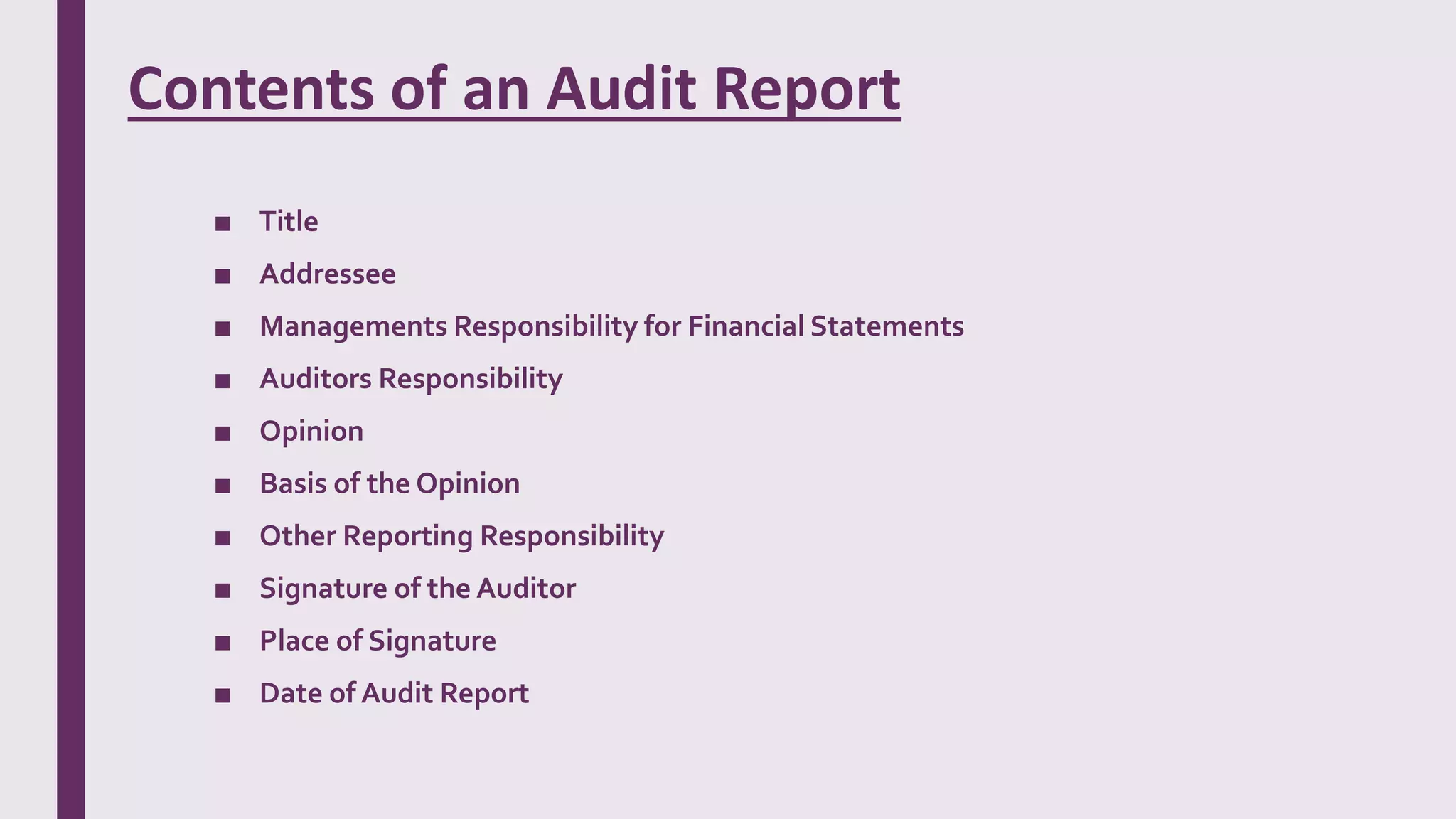 Audit in Limited Company | PPTX