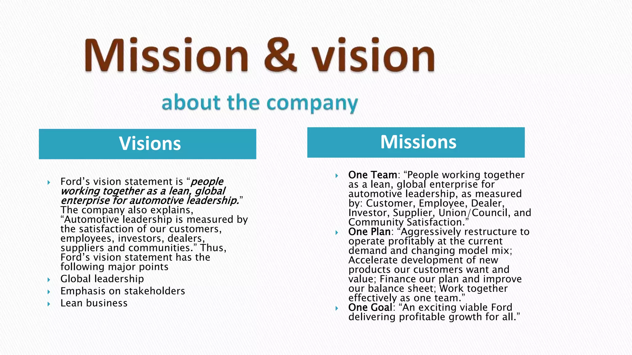 Welcome to my presentation ford motor company | PPT