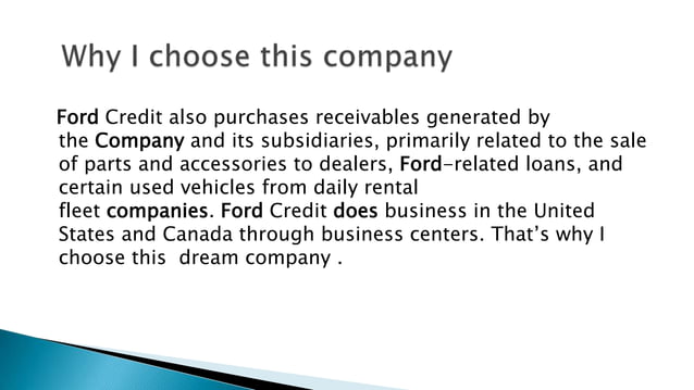 Welcome to my presentation ford motor company | PPT