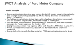 Welcome to my presentation ford motor company | PPTX