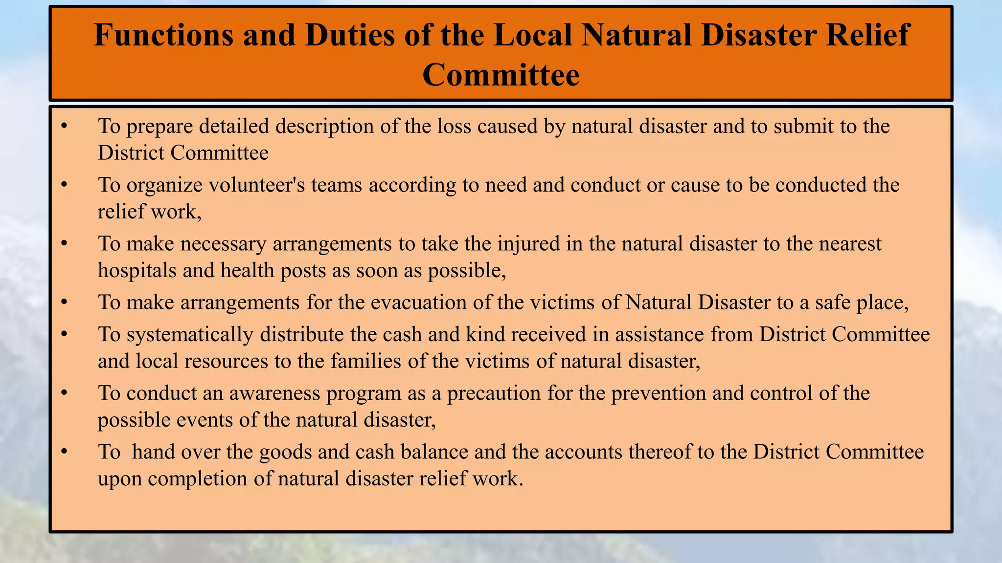 Presentation on Disaster Management process in Nepal | PPTX