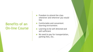 Welcome to Online Learning | PPTX