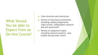 Welcome to Online Learning | PPTX