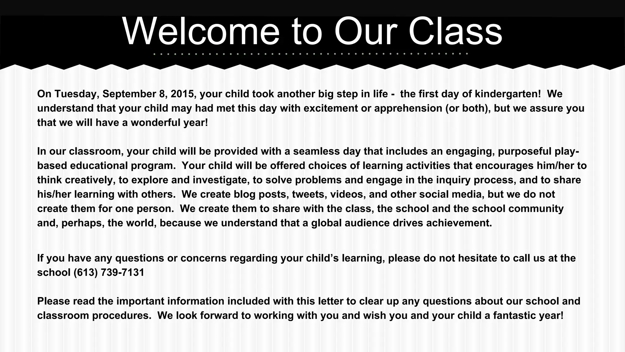 Welcome to our class | PDF