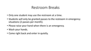 Welcome to our classroom | PPTX
