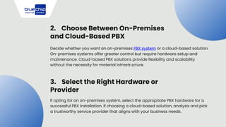 Step-by-Step Guide: How to Plan a Successful PBX Installation for Your ...