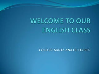 Welcome to our english class | PPTX