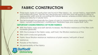 Filtration in Textile | PPTX