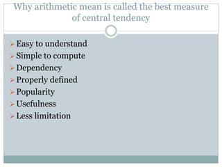 Central Tendency Presentation | PPT