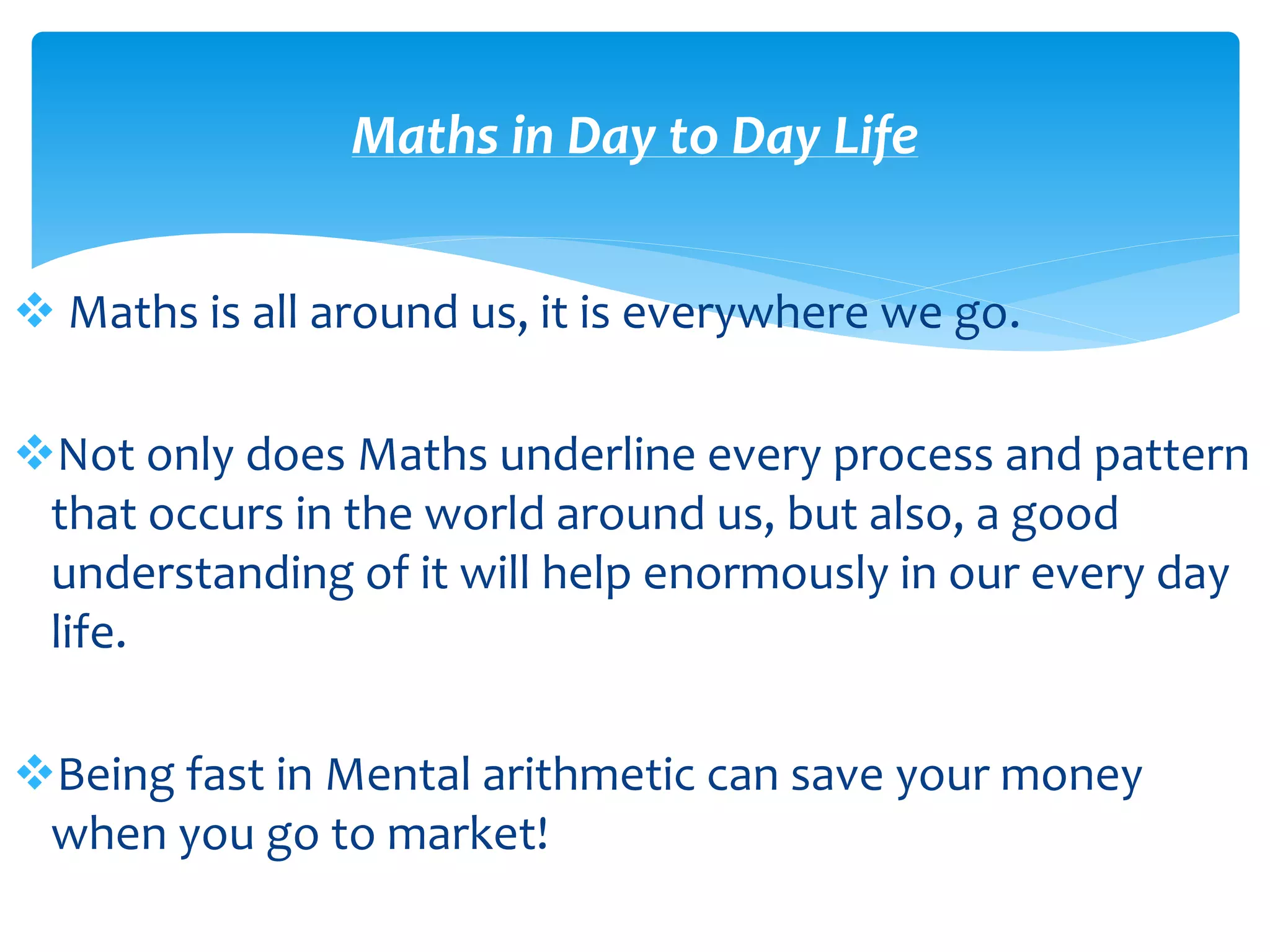 Real life in mathematics | PPTX