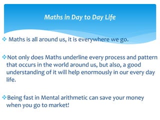 Real life in mathematics | PPT