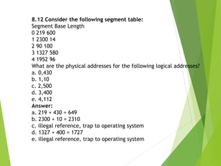 previous question solve of operating system. | PPT