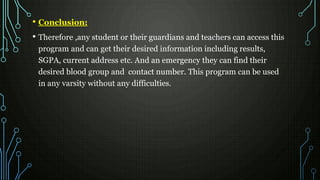 Students Database Management System | PPTX