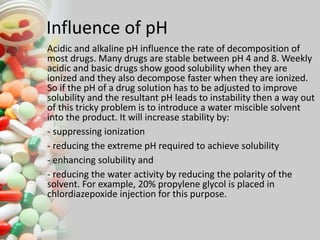 Drug stability | PPTX