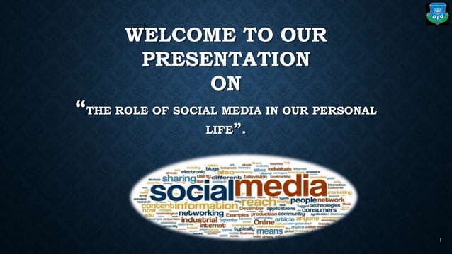 The role of social media in our personal life | PPTX | Social ...