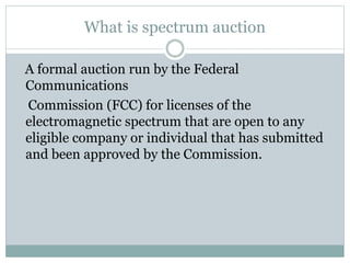 spectrum auction | PPTX