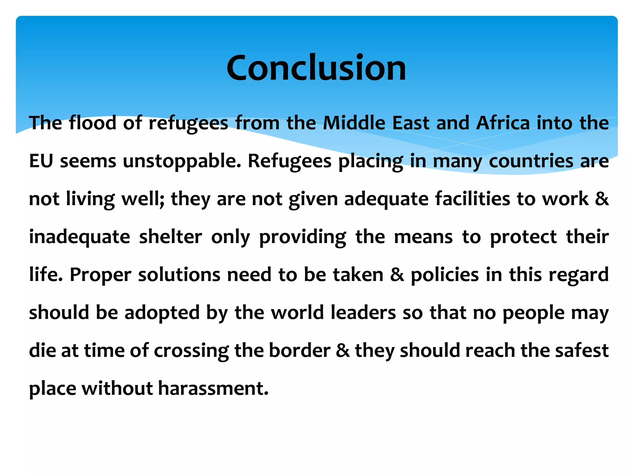 Presentation on refugee crisis | PPTX