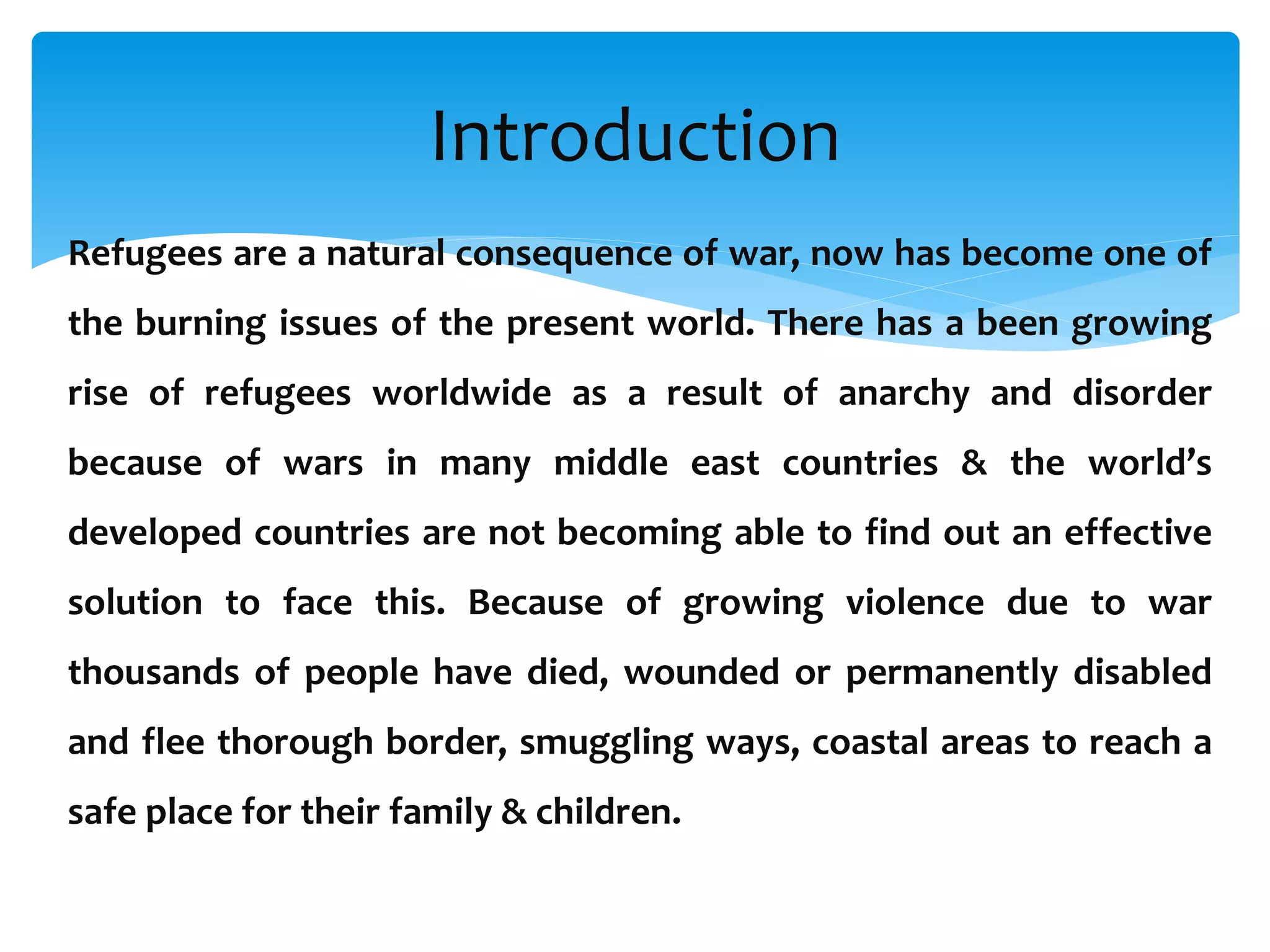 Presentation on refugee crisis | PPTX