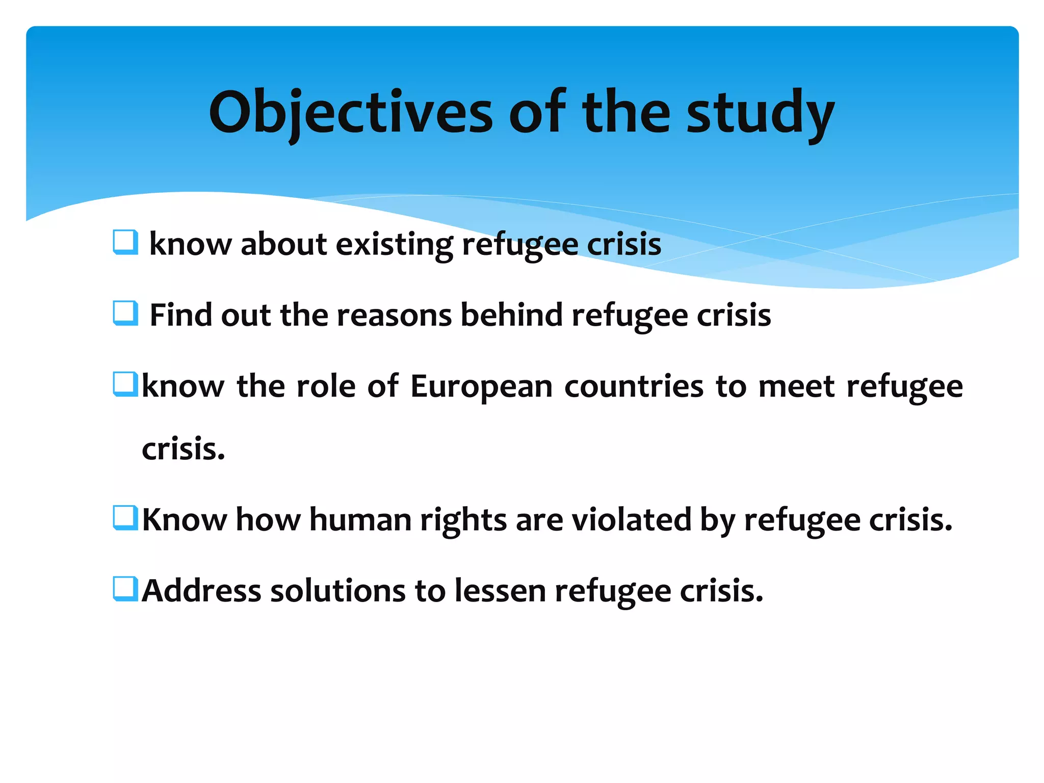Presentation on refugee crisis | PPTX