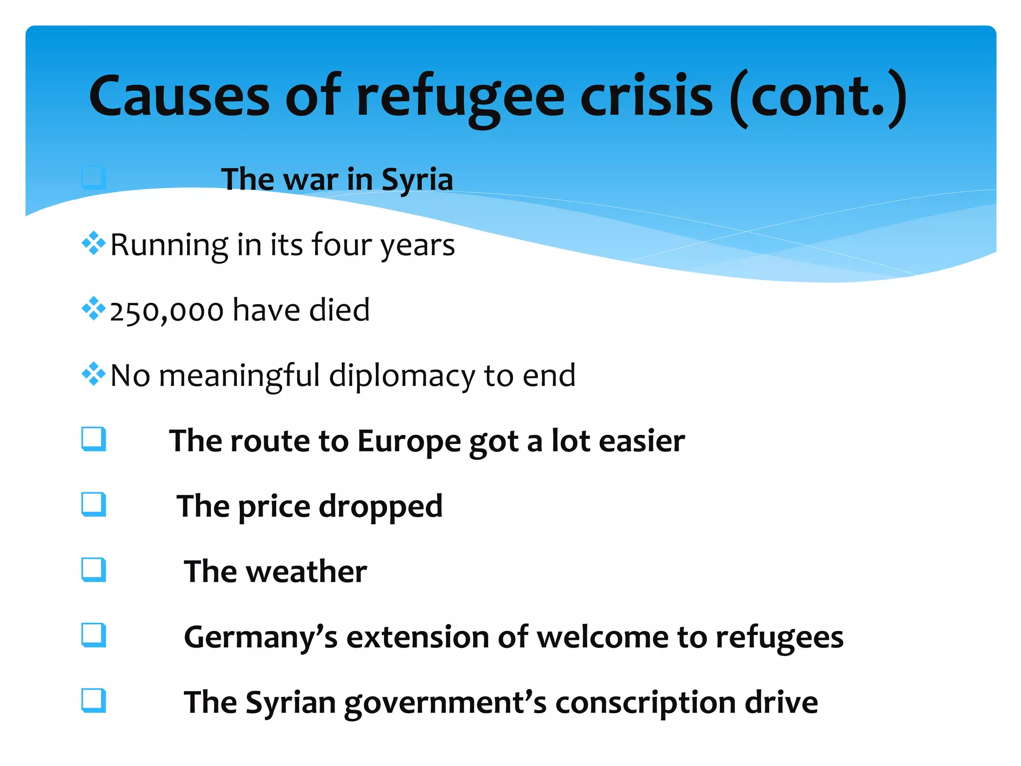 Presentation on refugee crisis | PPTX