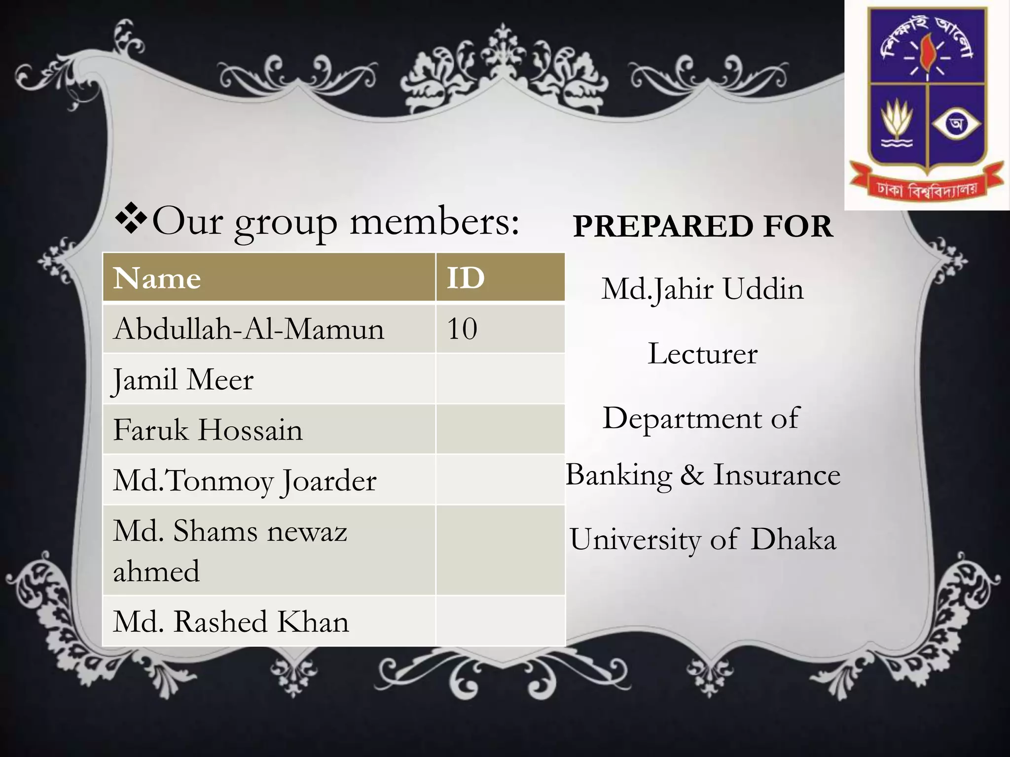 Welcome to our presentation on university of dhaka | PPTX