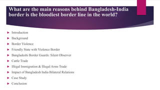 Indo-bangla Border killing | PPTX