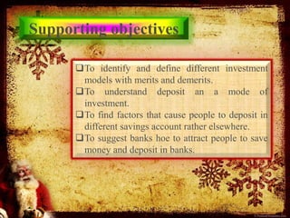 Deposit at Bank as a mode of investment | PPTX | Business Banking ...