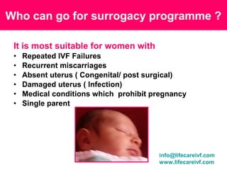 Welcome to our surrogacy programme overview , Dr. Sharda Jain Lifecare Centre | PPT