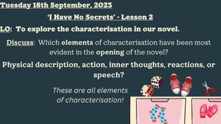 Welcome to our weekly read! A PowerPoint that explores aspects of ...