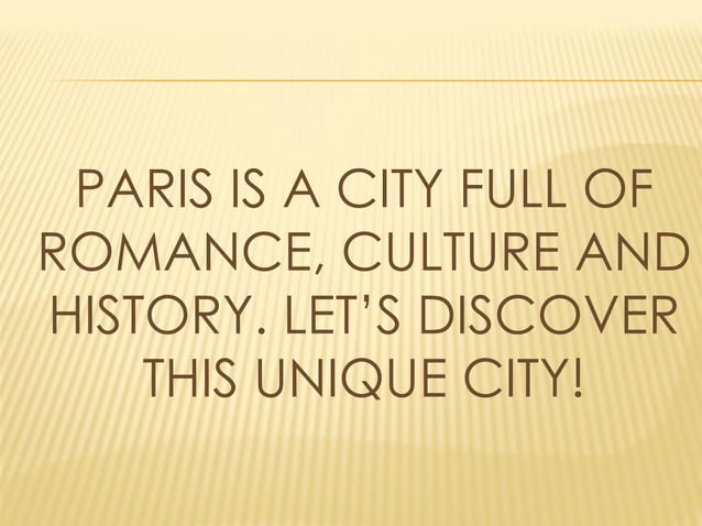 Welcome to Paris | PPT