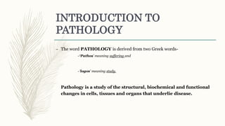 Welcome to pathology | PPTX