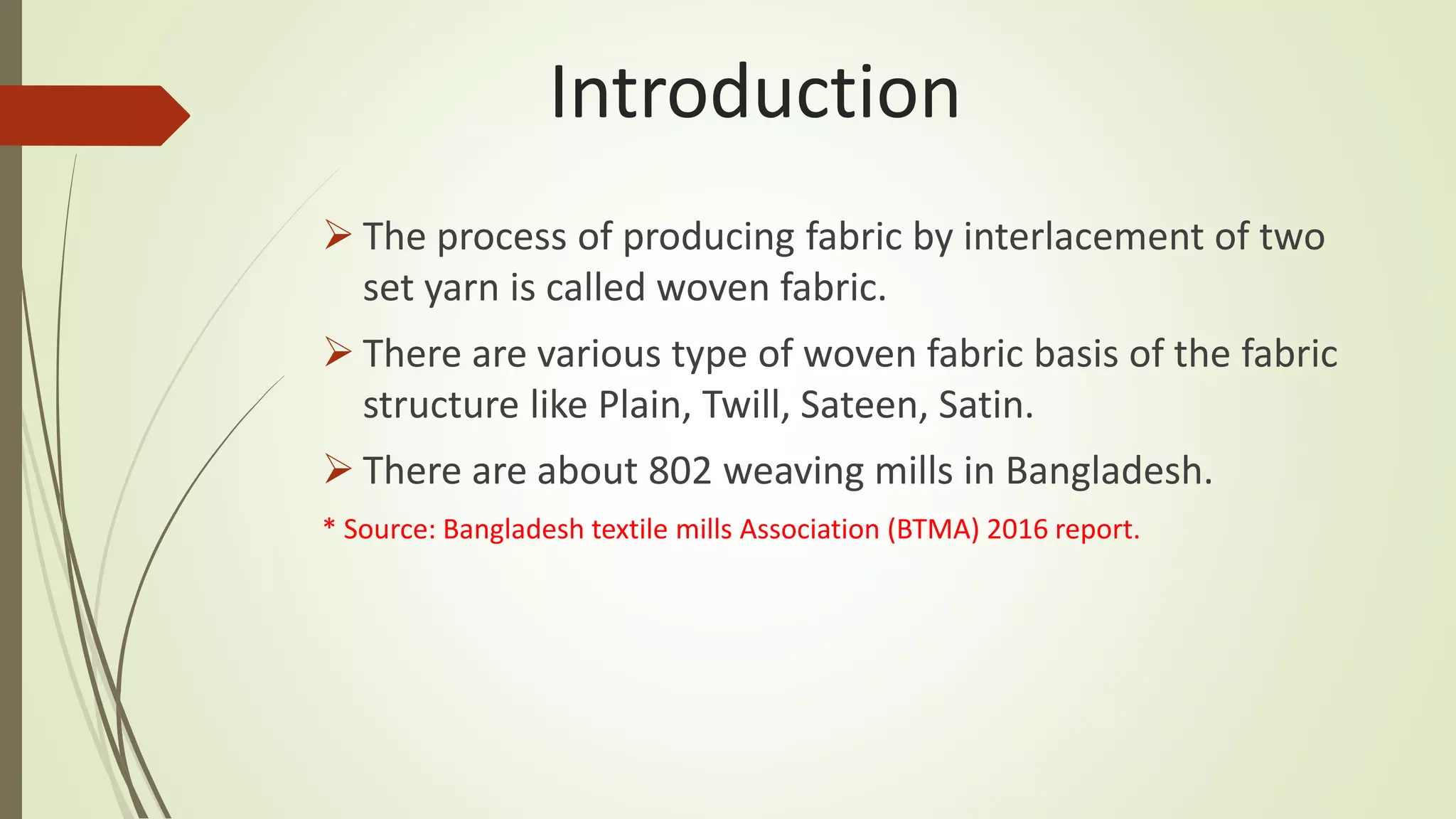 Process flow of a Weaving factory. | PPTX
