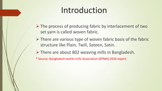 Process flow of a Weaving factory. | PPTX