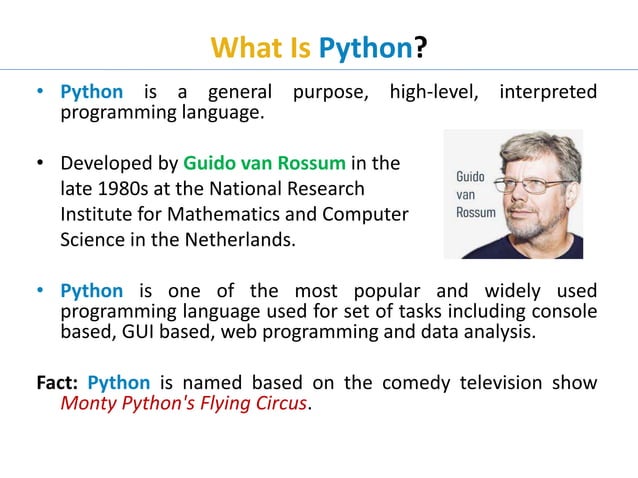Welcome_to_Python.pptx | Programming Languages | Computing