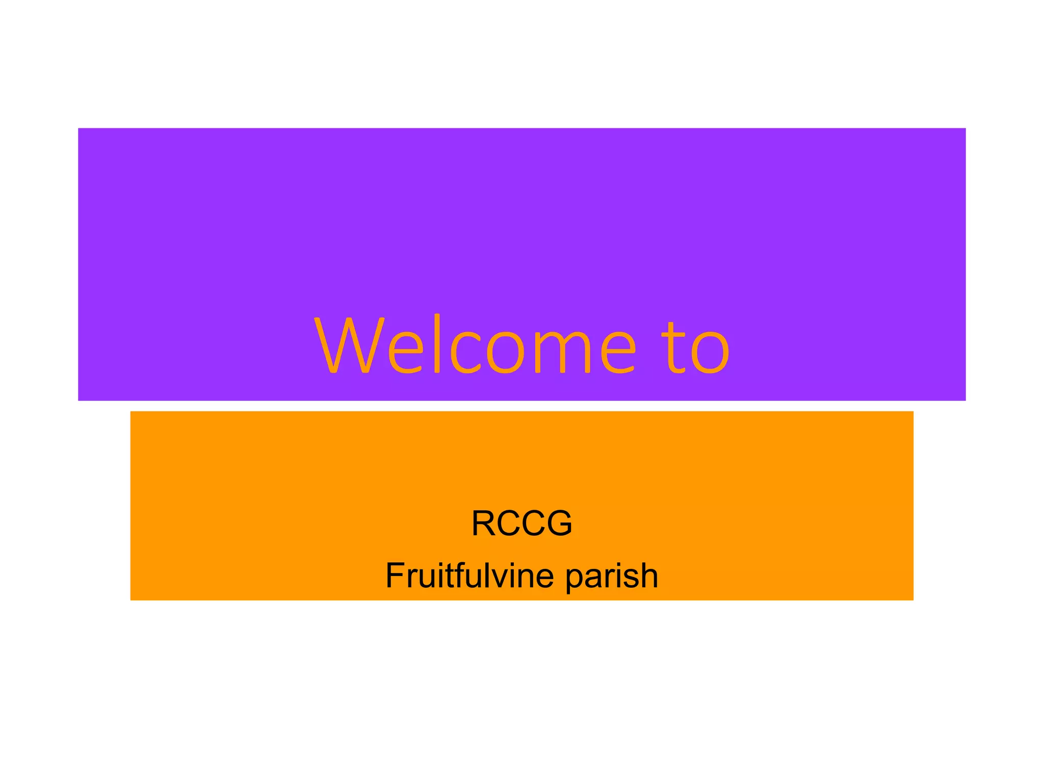 Welcome to rccg | PPTX