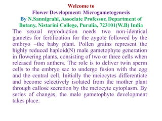 Welcome to sem5(hons) microgemetogenesis | PPT