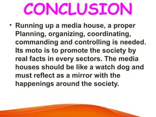 Organizational structure of some prominent media houses in India. | PPT