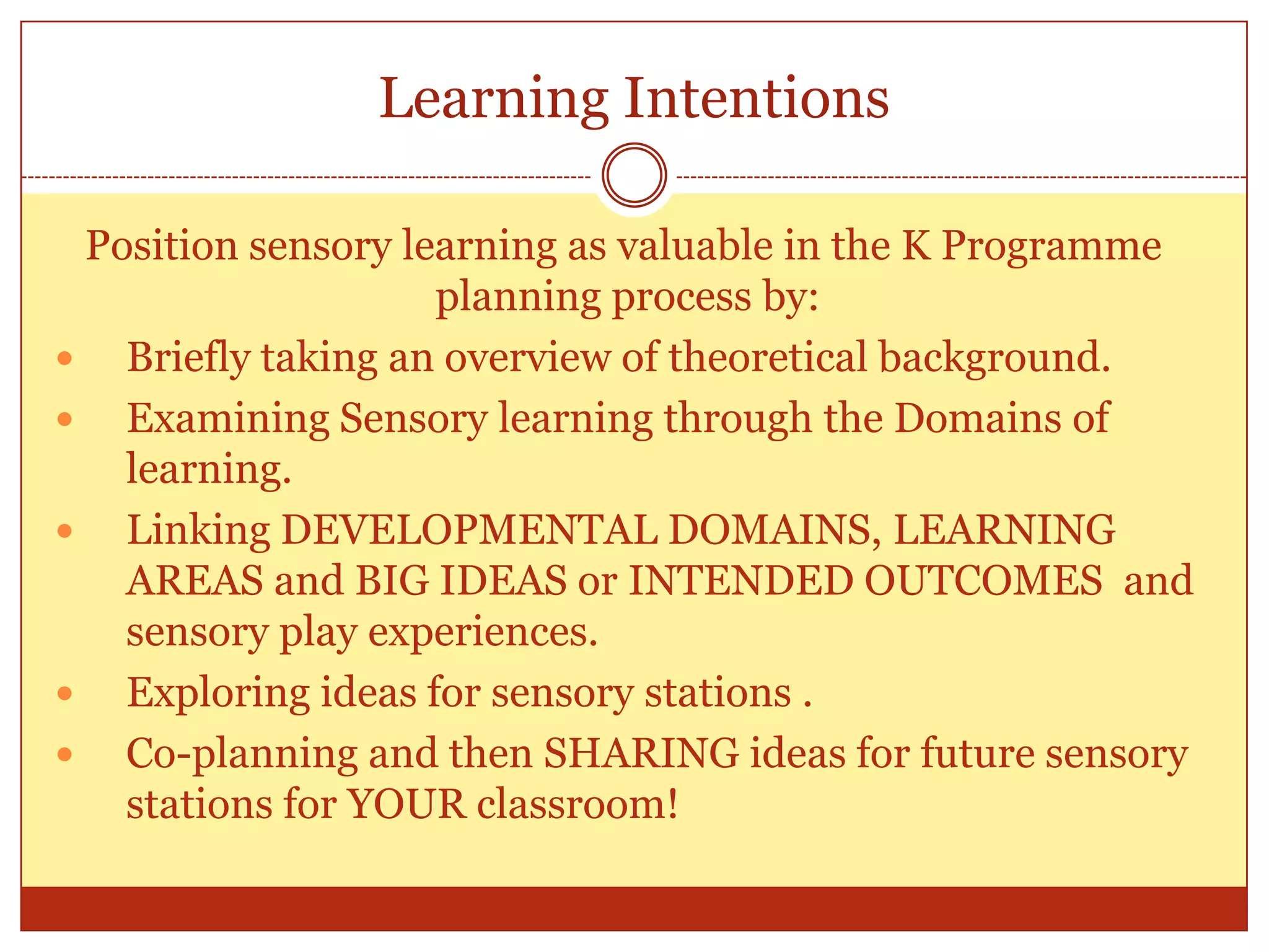 Welcome to Sensory Stations | PPTX