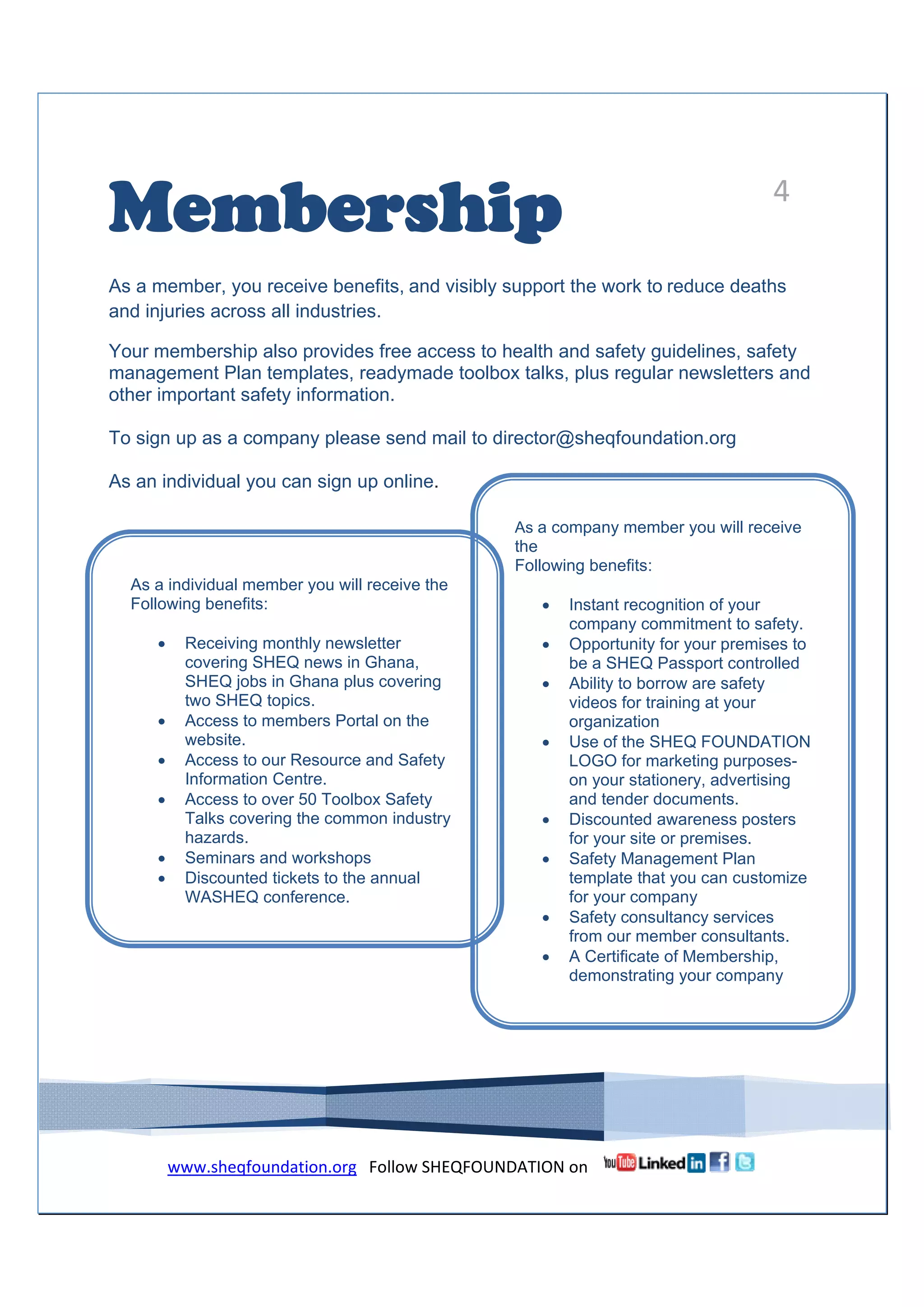 Welcome to sheq foundation | PDF