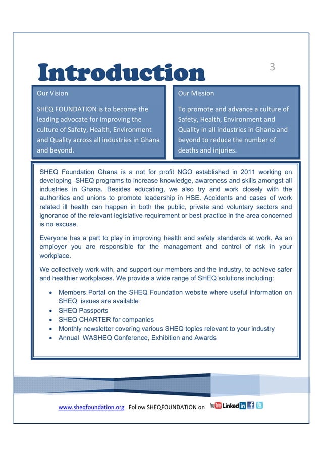 Welcome to sheq foundation | PDF