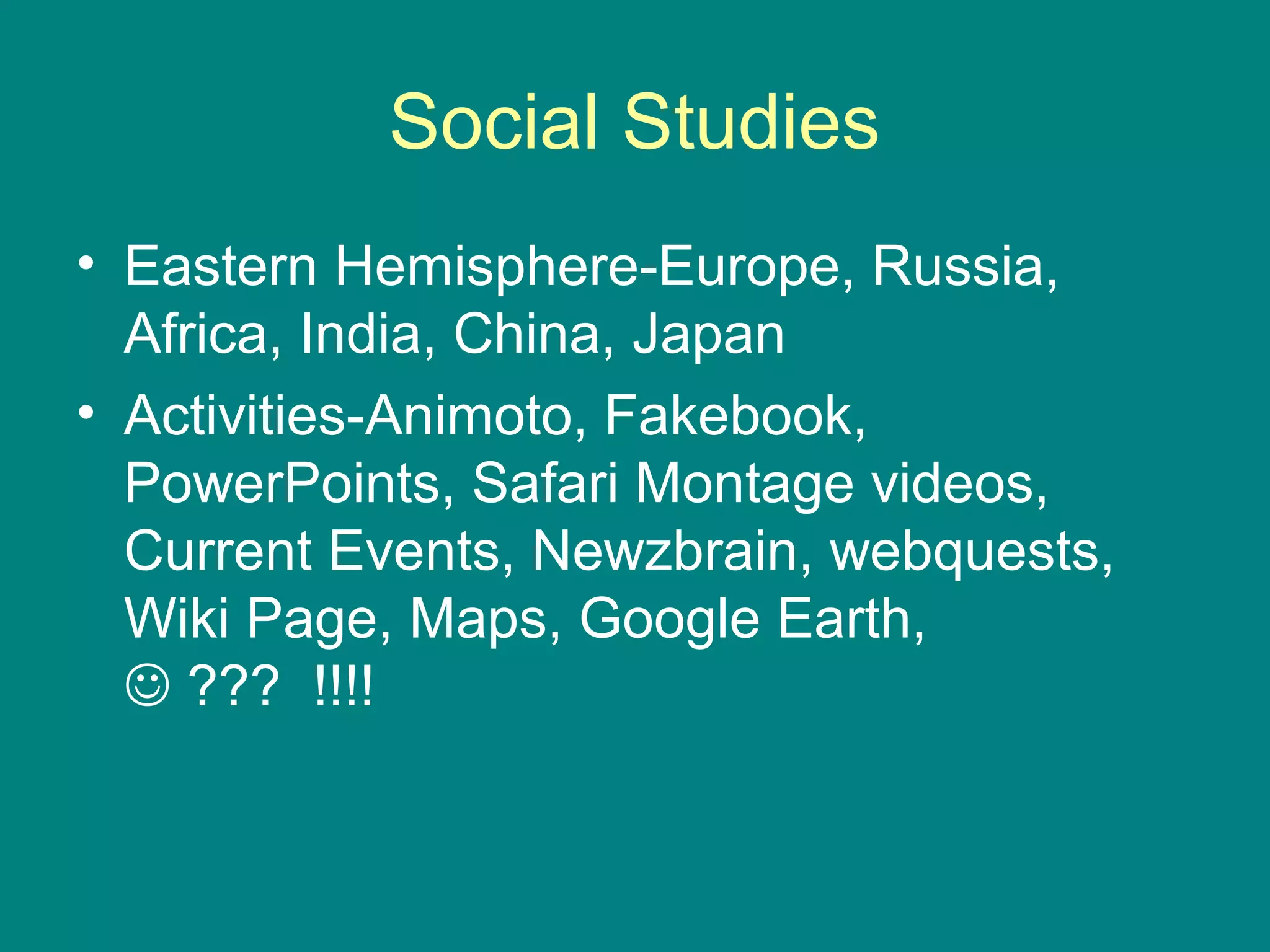 Welcome to social studies 7th grade | PPT