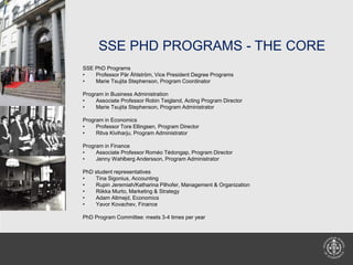 SSE PhD Programs and School Overview | PPTX